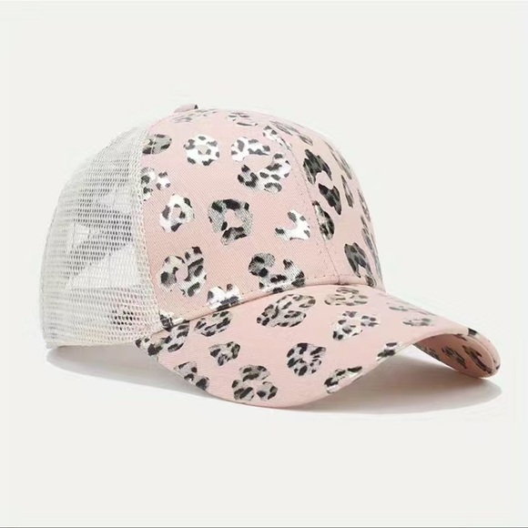 Accessories | Leopardpink Ponytail Detailed Hat | Poshmark